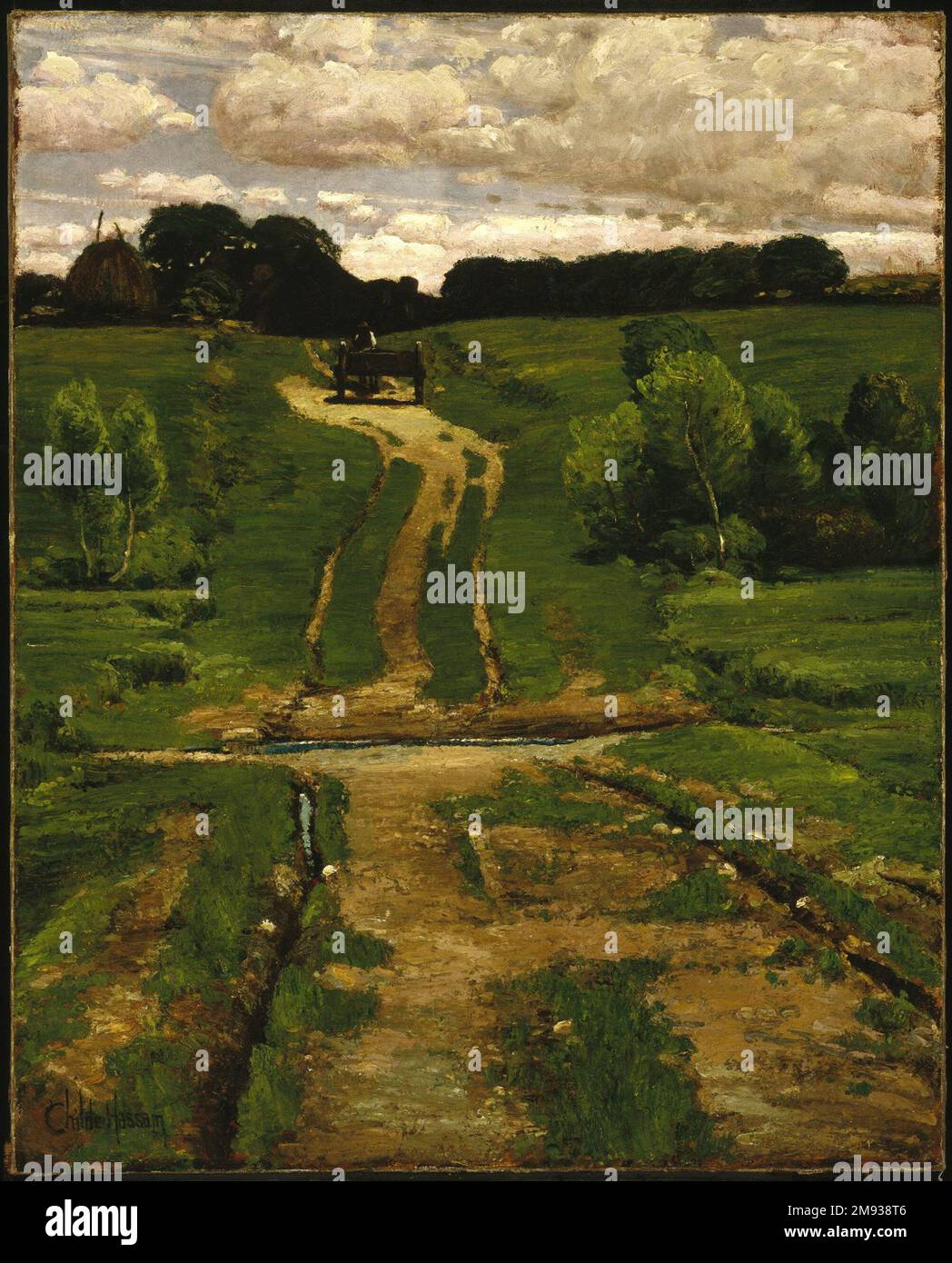 A Back Road Frederick Childe Hassam (American, 1859-1935). A Back Road ...