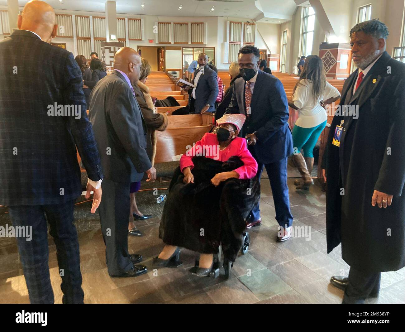 Christine King Farris, center, the 95-year-old sister of Martin Luther ...