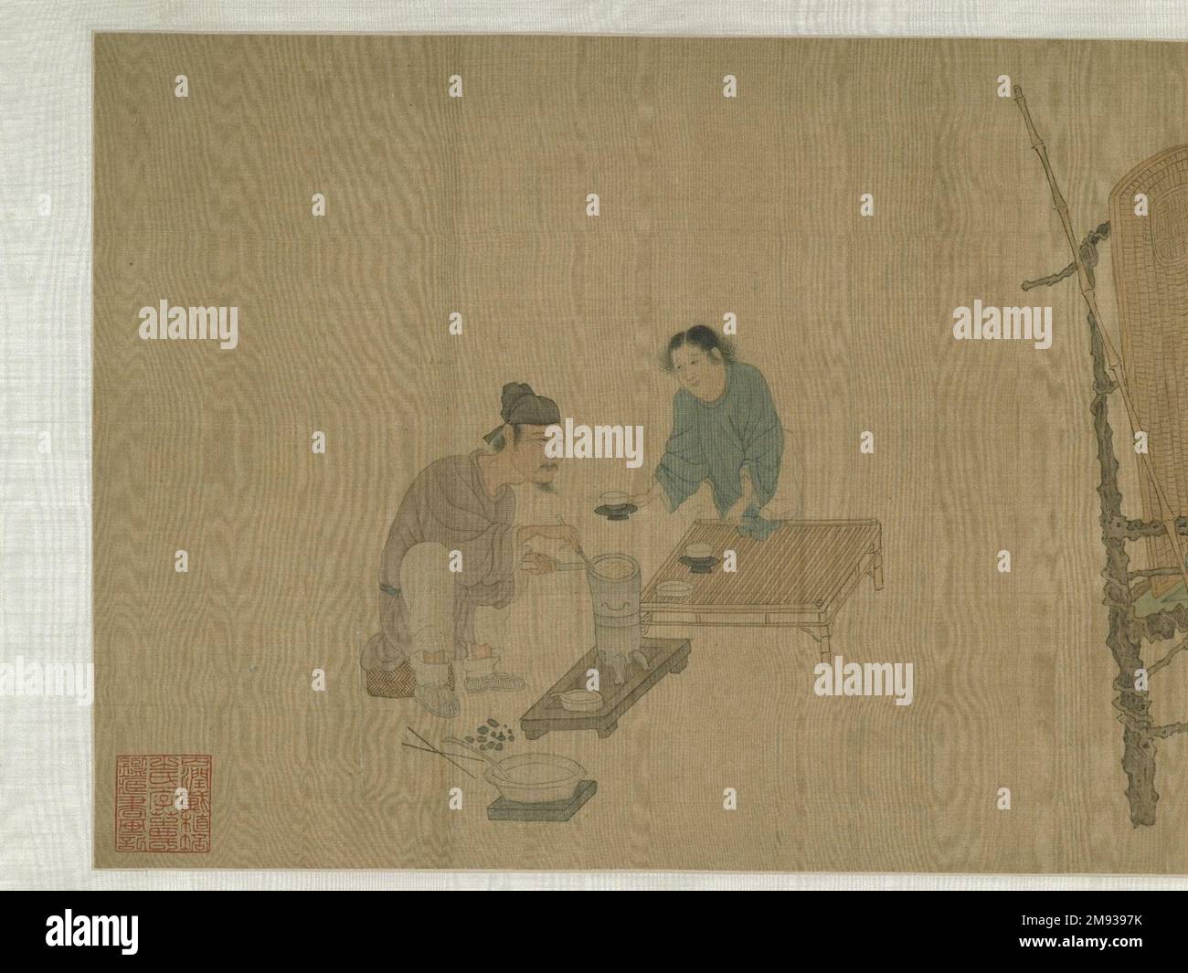 Hsiao I Obtaining the Lan-T'ing Calligraphy by Trickery (first image ...