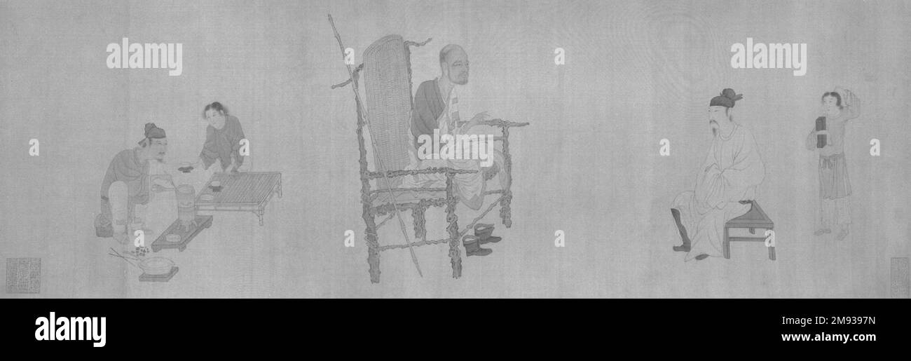 Hsiao I Obtaining the Lan-T'ing Calligraphy by Trickery (first image ...