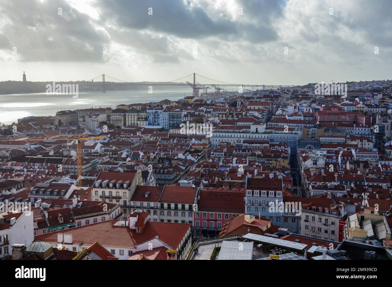 Castelo de S. Jorge. St. George Castle in Lisbon, Portugal. View from ...