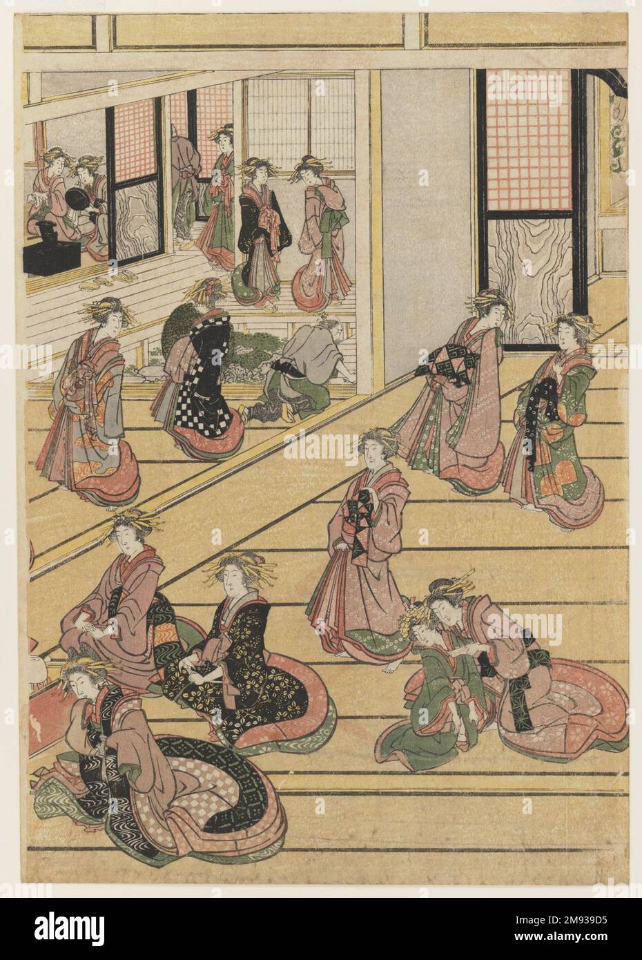 New Year's Day at the Ogiya Brothel, Yoshiwara Katsushika Hokusai ...