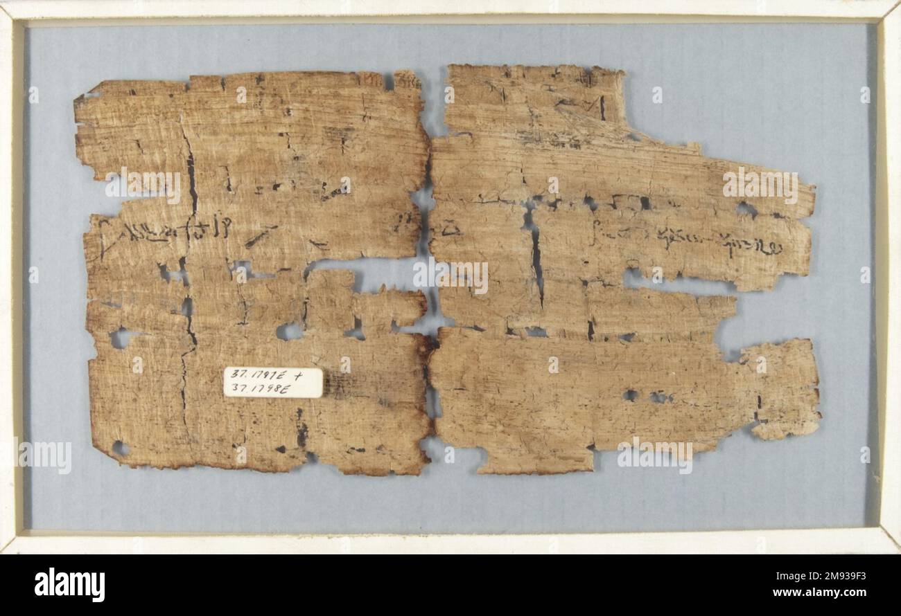Papyrus Fragments Inscribed in Demotic Papyrus Fragments Inscribed in ...