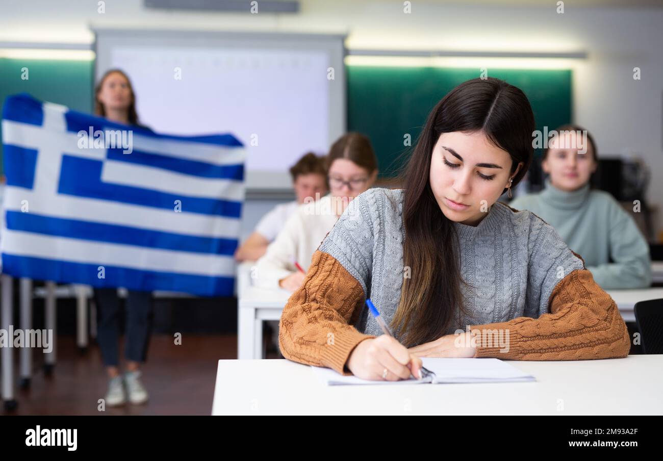 University students greece class hi-res stock photography and images ...