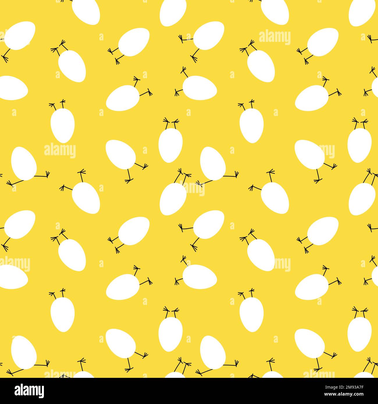 Easter cartoon eggs with legs seamless pattern for wrapping paper and ...
