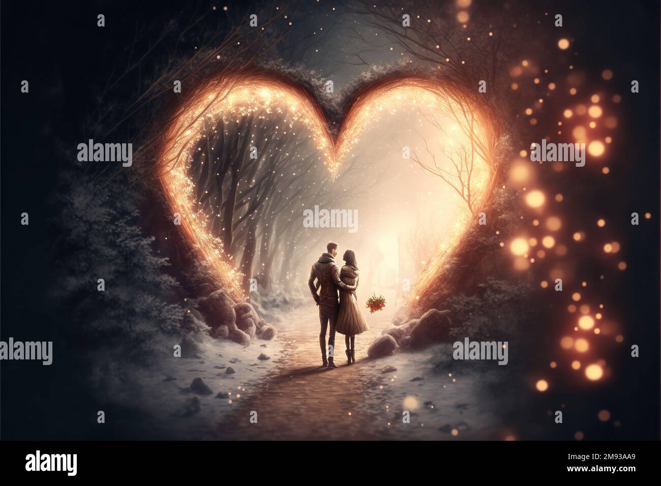 Stylised pink heart hi-res stock photography and images - Alamy