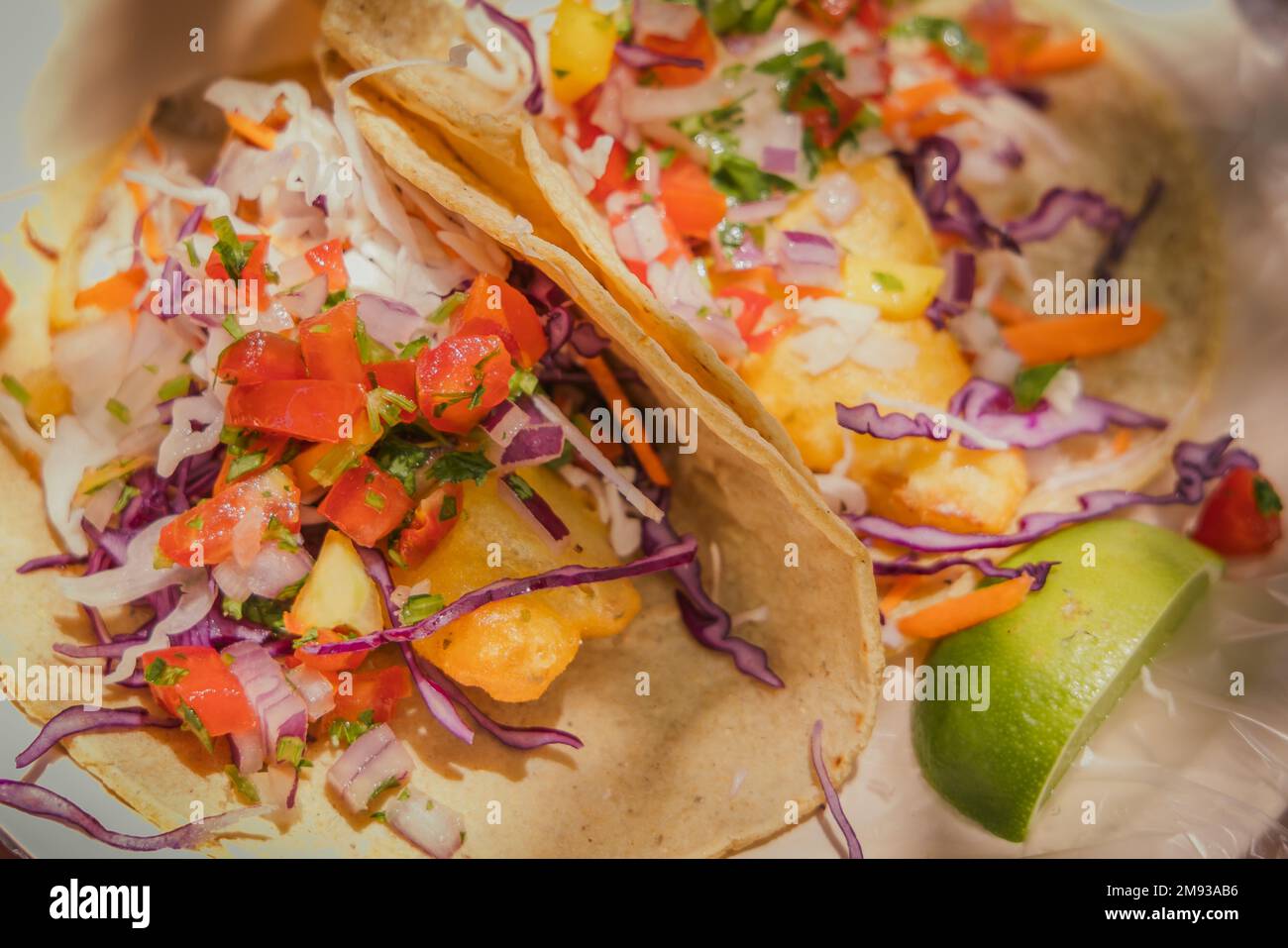 Traditional tacos with delicious filling Stock Photo - Alamy