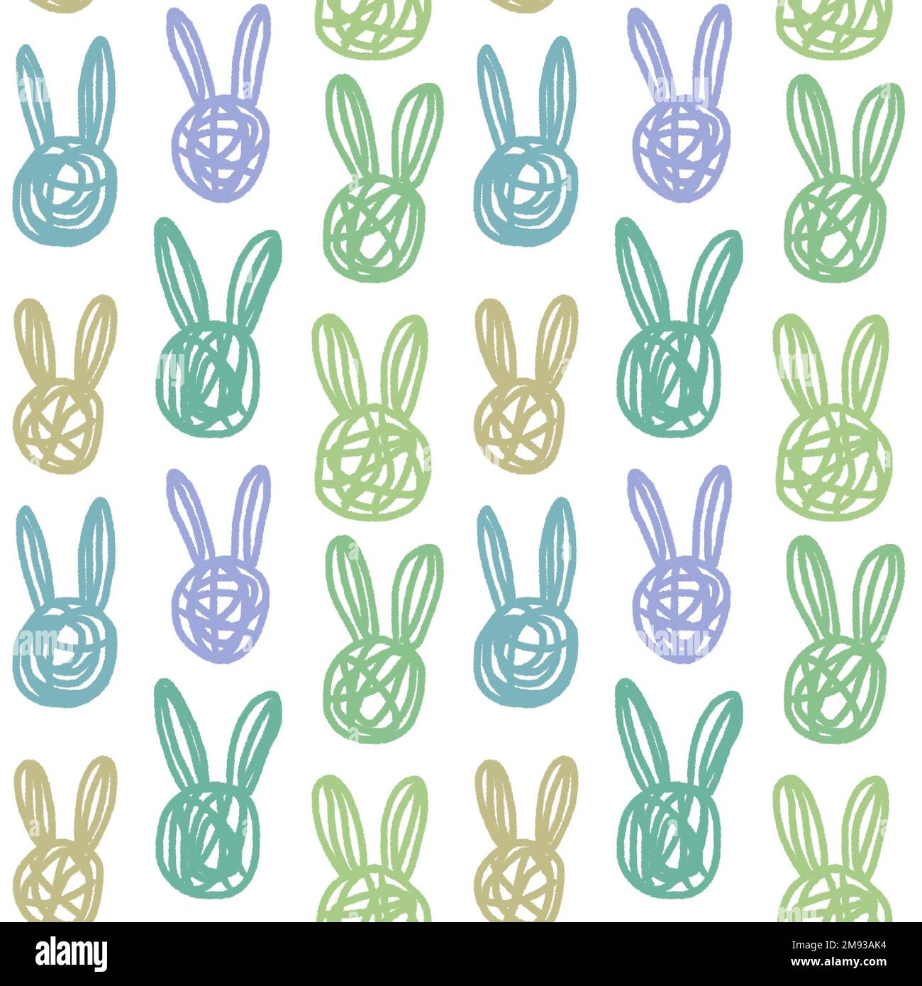 Abstract animals seamless rabbit bunnies pattern for wrapping paper and ...