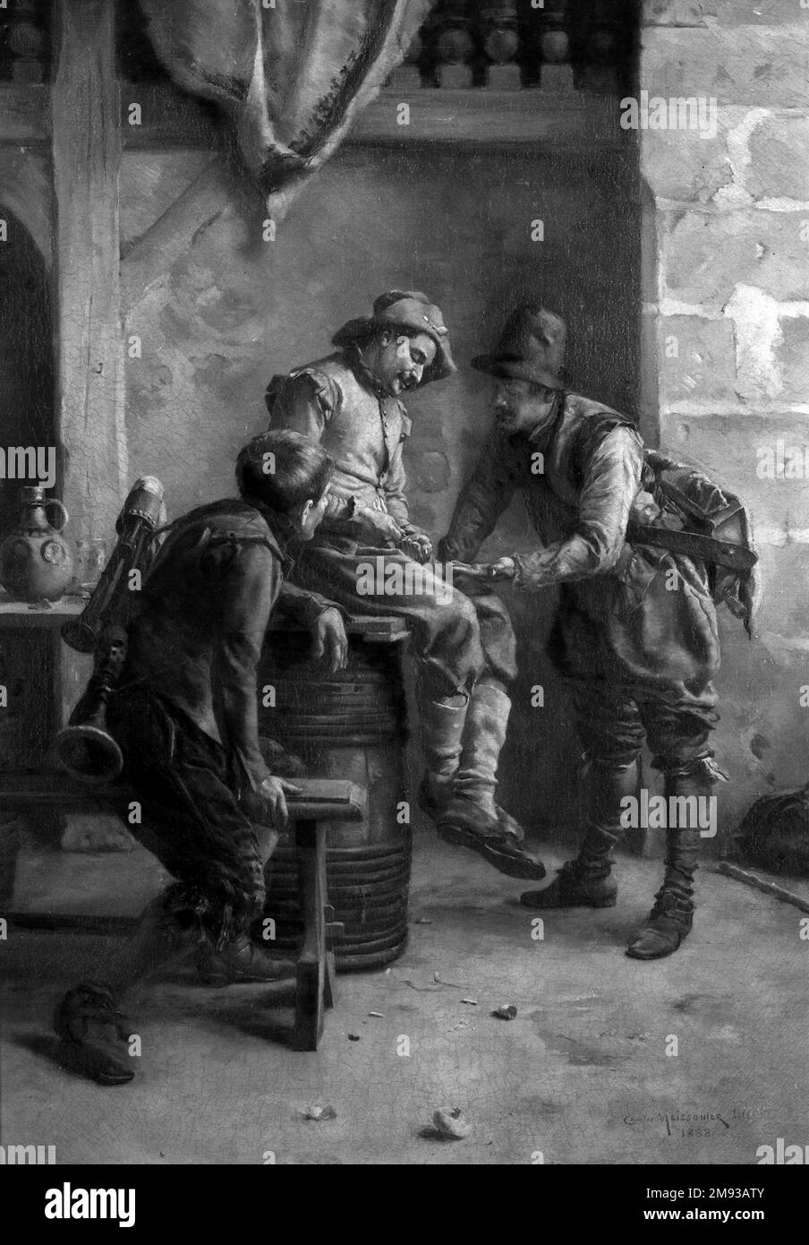Tavern scene Black and White Stock Photos & Images - Alamy