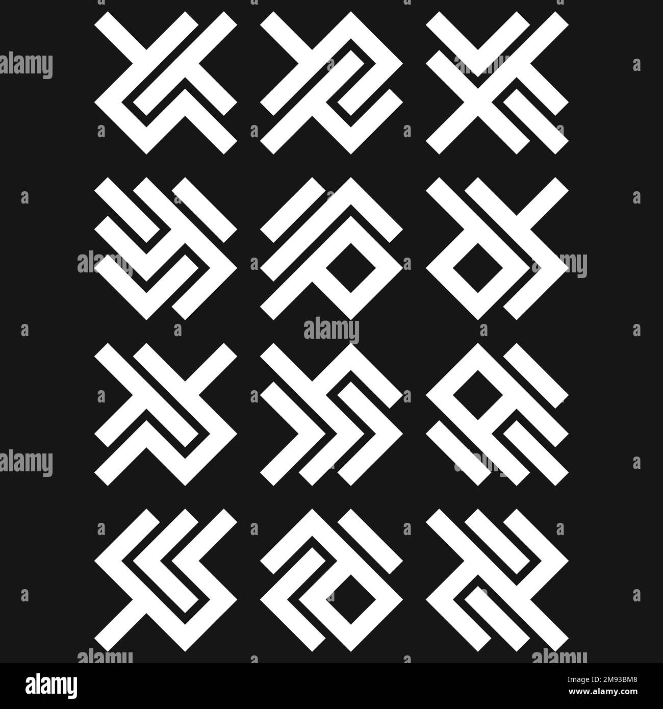 Asemic Glyph writing hieroglyph imitation generative illustration Stock ...