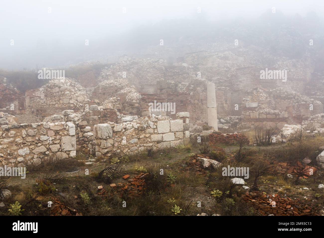 Remains of ancient houses at archaeological site of Sagalassos, Turkey ...