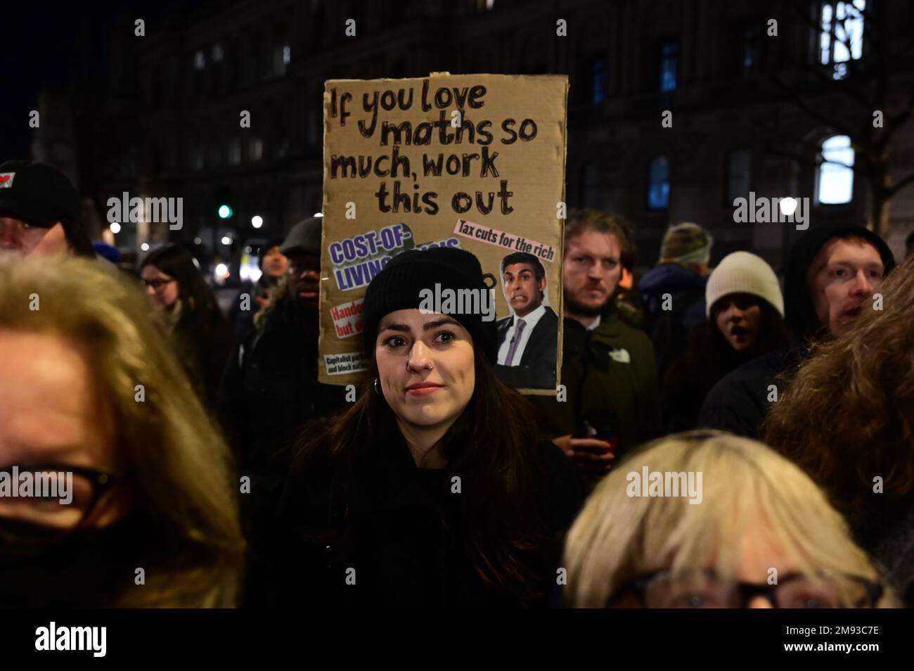 Downing street, January 16 2023. London, UK. Unions the workers, and ...