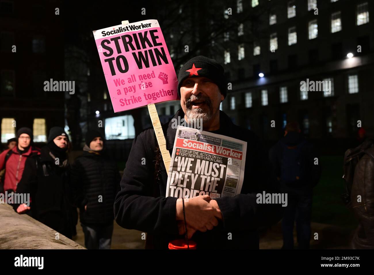 Downing street, January 16 2023. London, UK. Unions the workers, and ...
