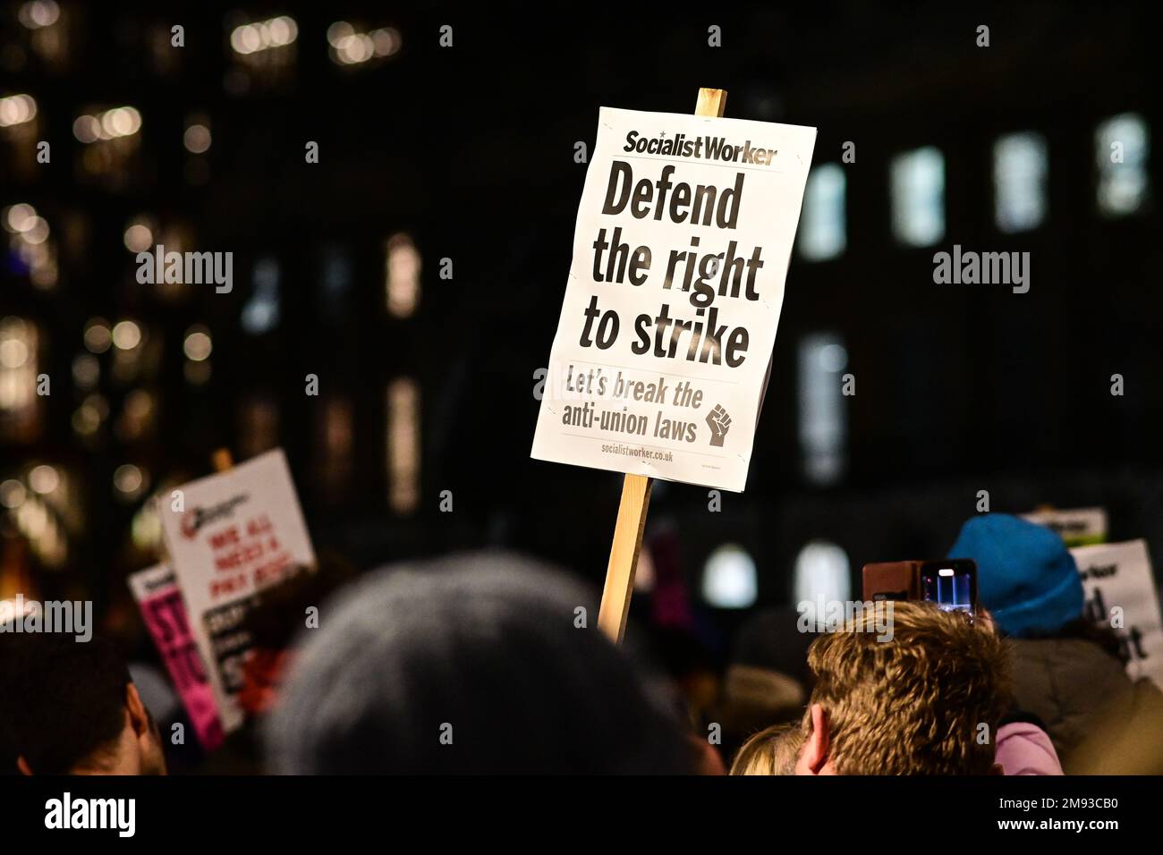 Downing street, January 16 2023. London, UK. Unions the workers, and ...