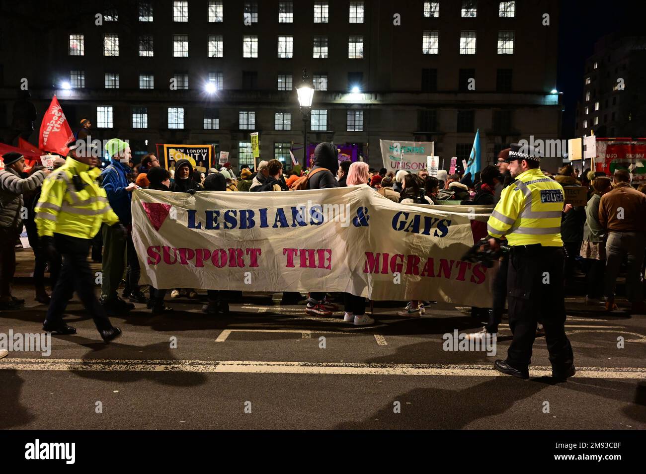 Downing street, January 16 2023. London, UK. Unions the workers, and ...