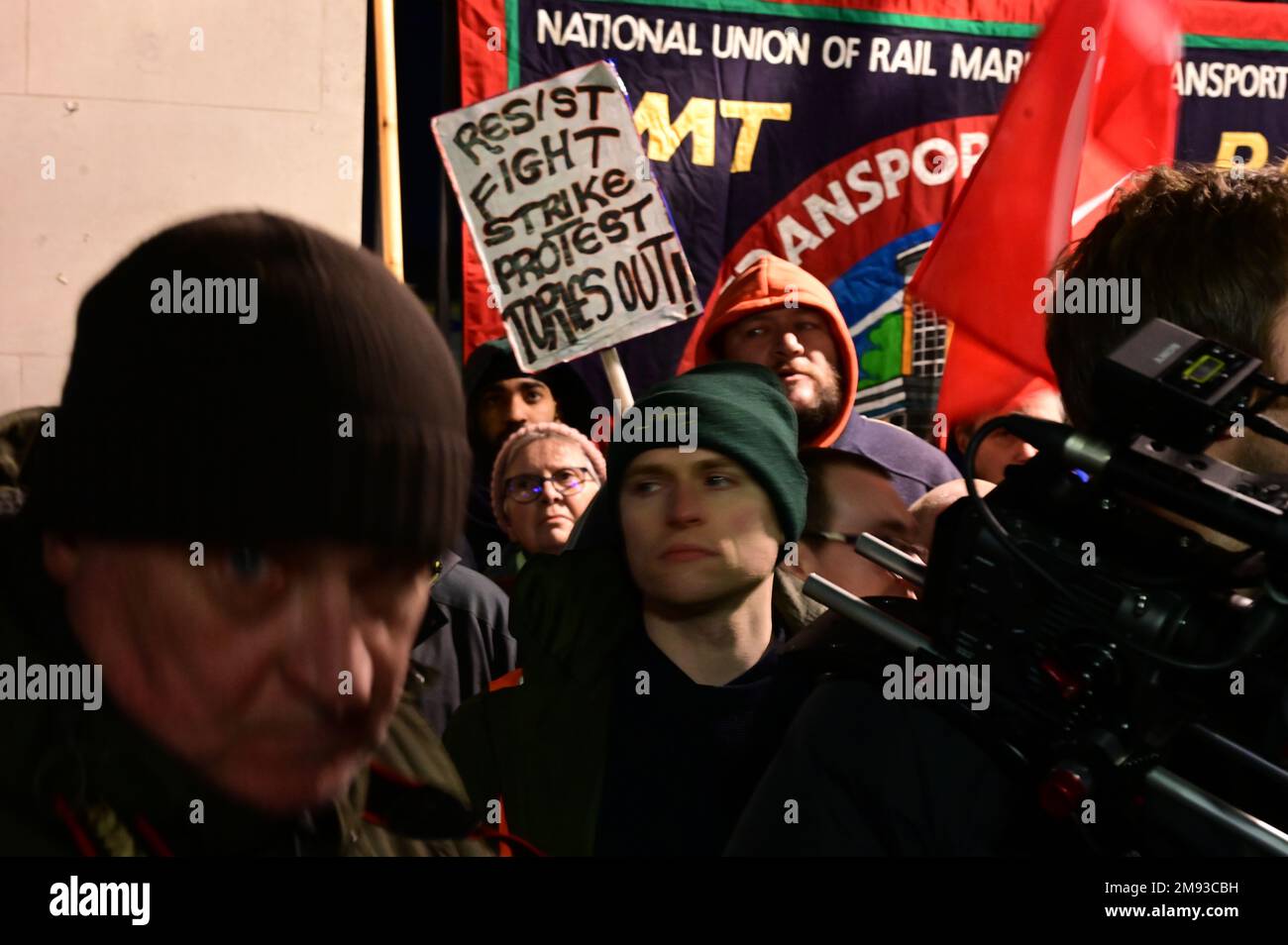 Downing street, January 16 2023. London, UK. Unions the workers, and ...