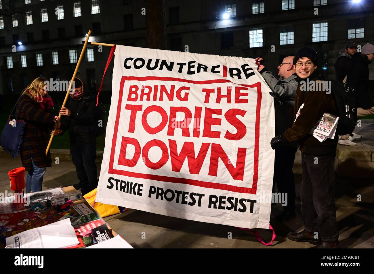 Downing street, January 16 2023. London, UK. Unions the workers, and ...