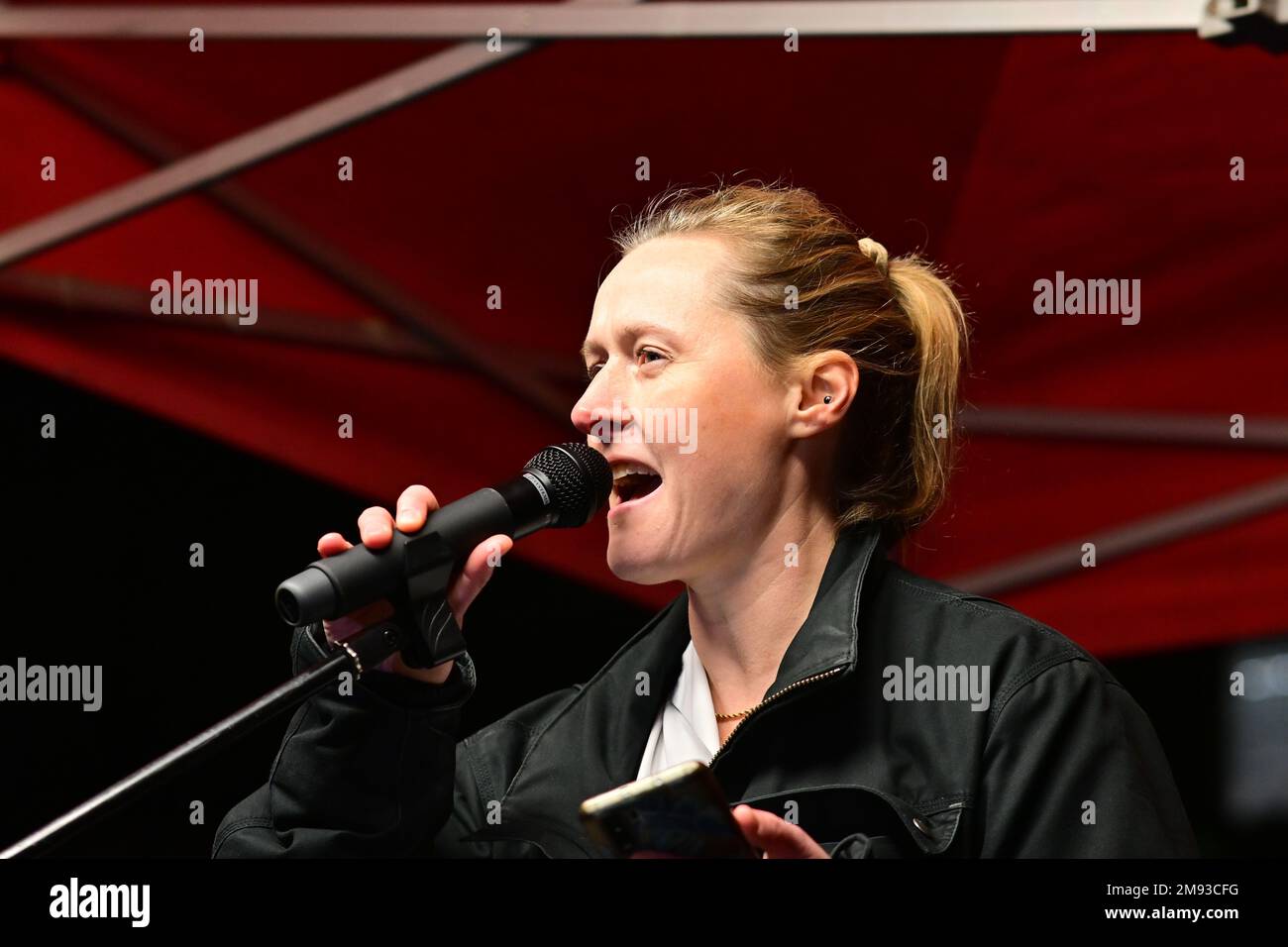 Downing street, January 16 2023. London, UK. Speaker Jordan Rivera, NHS ...