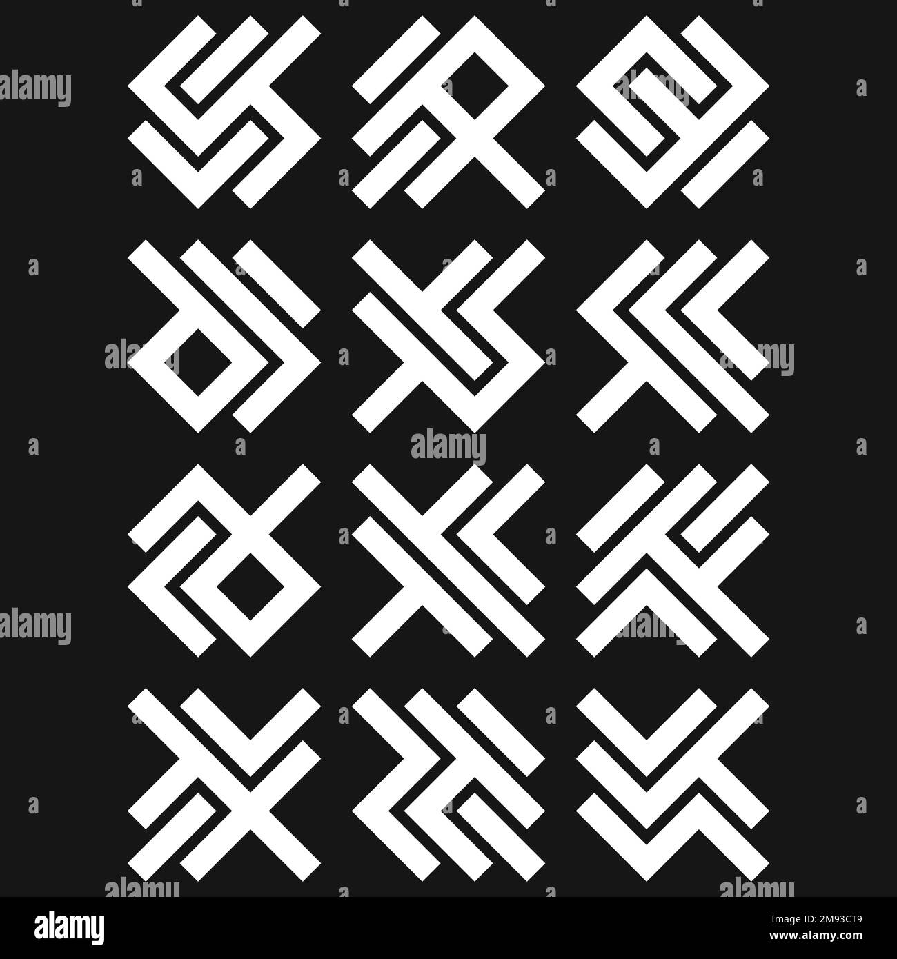 Asemic Glyph writing hieroglyph imitation generative illustration Stock ...