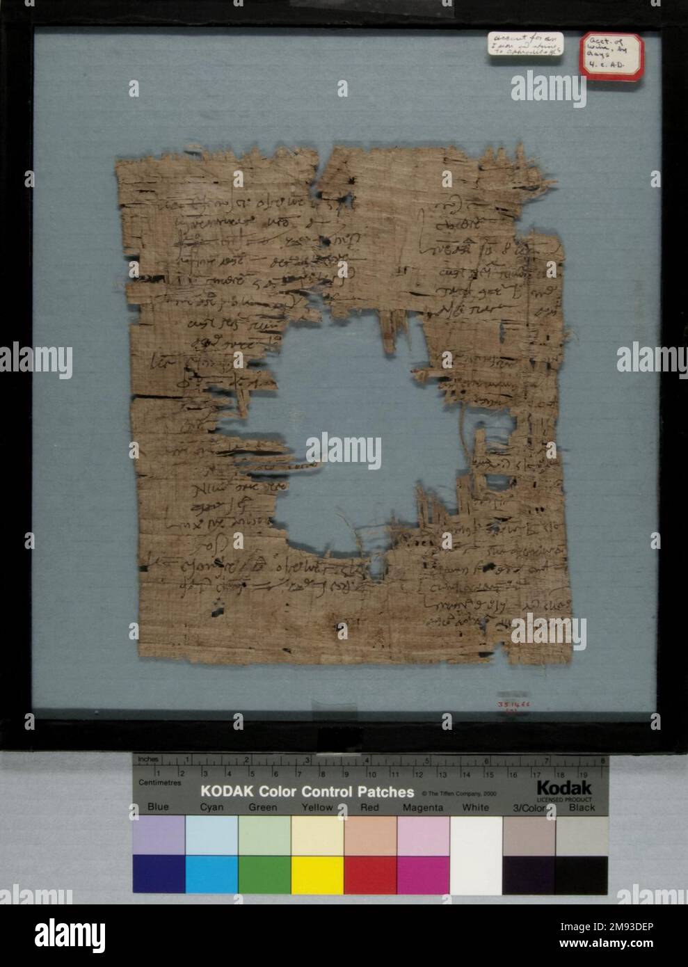 Papyrus Fragment Inscribed in Greek Papyrus Fragment Inscribed in Greek ...