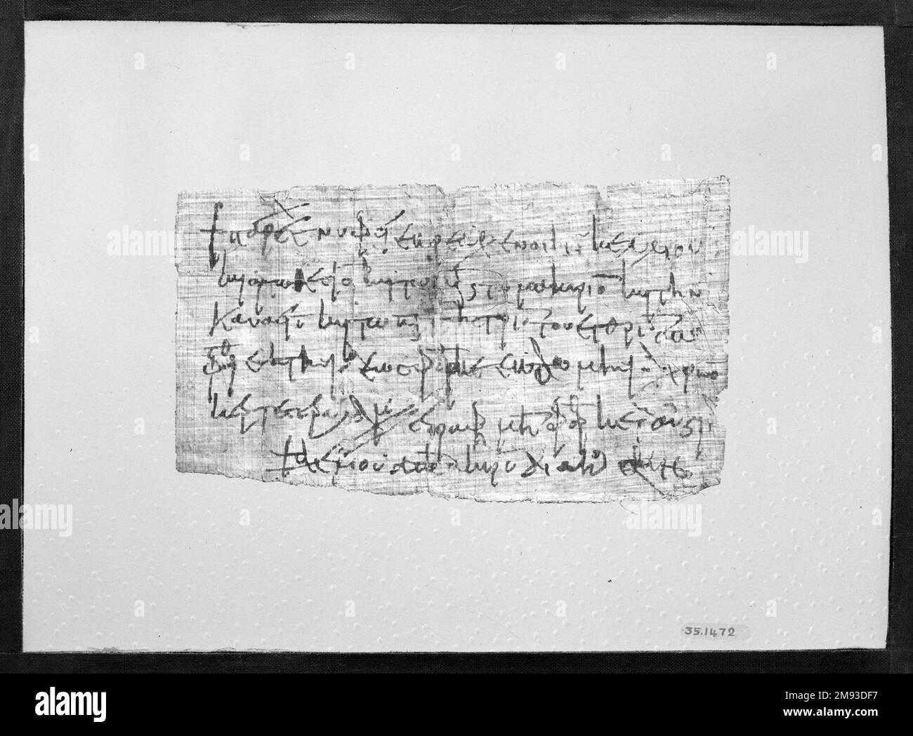 Papyrus Fragment Inscribed in Greek Papyrus Fragment Inscribed in Greek ...