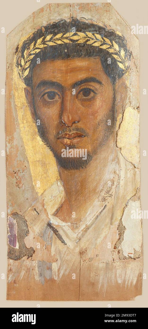 Mummy Portrait of a Man Mummy Portrait of a Man, ca. 120-130 C.E. Wood ...