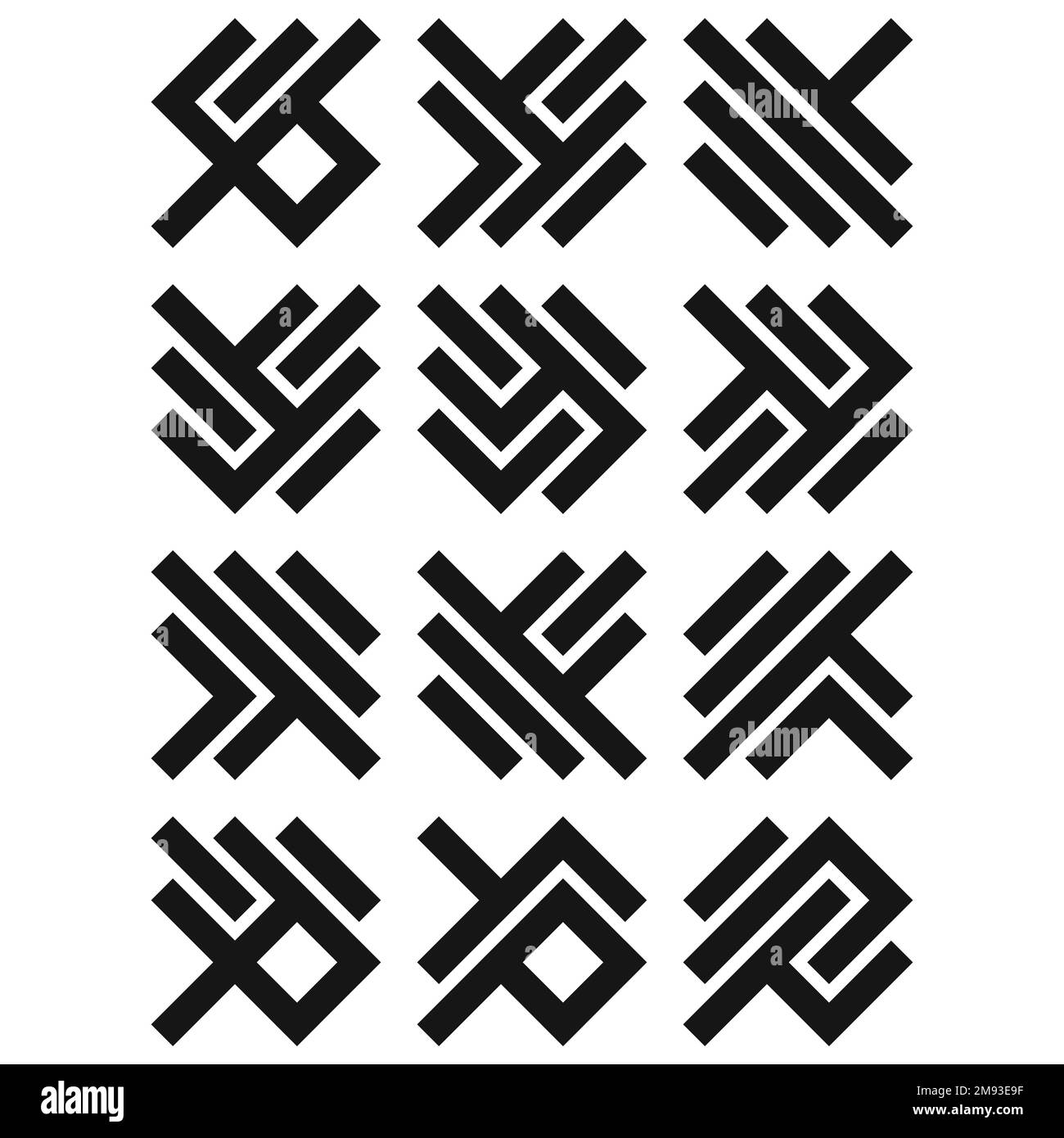 Asemic Glyph writing hieroglyph imitation generative illustration Stock ...