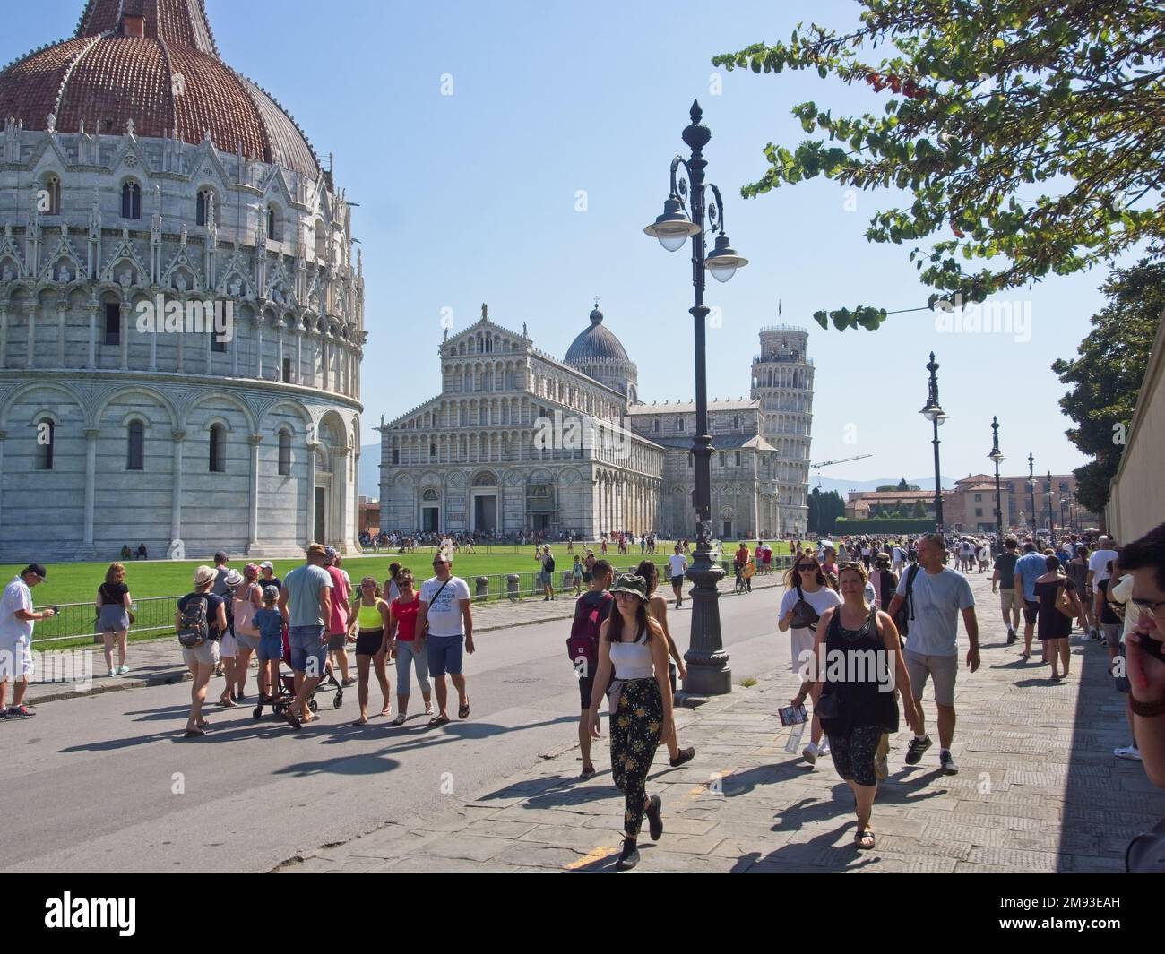 A multitude of tourists visiting Pisa, Italy in July Stock Photo - Alamy