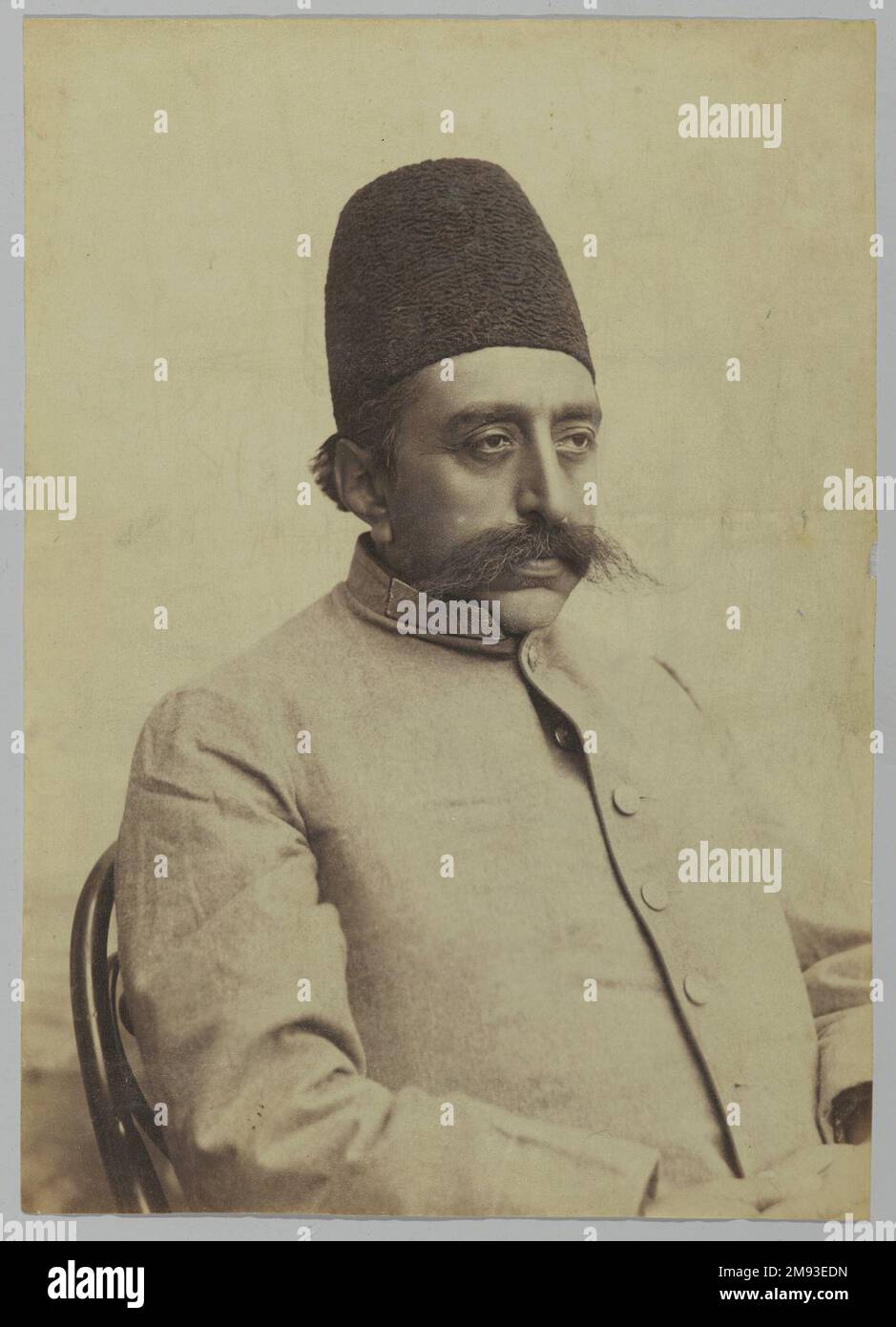 Studio Portrait of Mozaffar al-Din Shah in Informal Attire, One of 274 ...