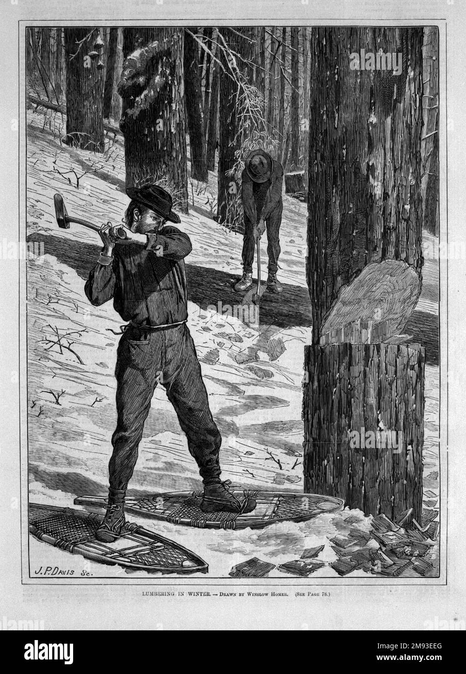 Lumbering in Winter Winslow Homer (American, 1836-1910). , 1871. Wood ...