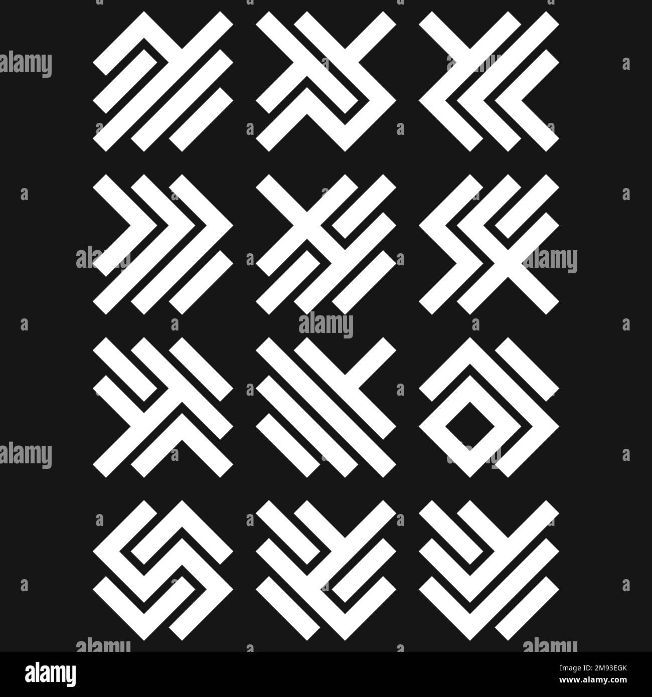 Asemic Glyph writing hieroglyph imitation generative illustration Stock ...