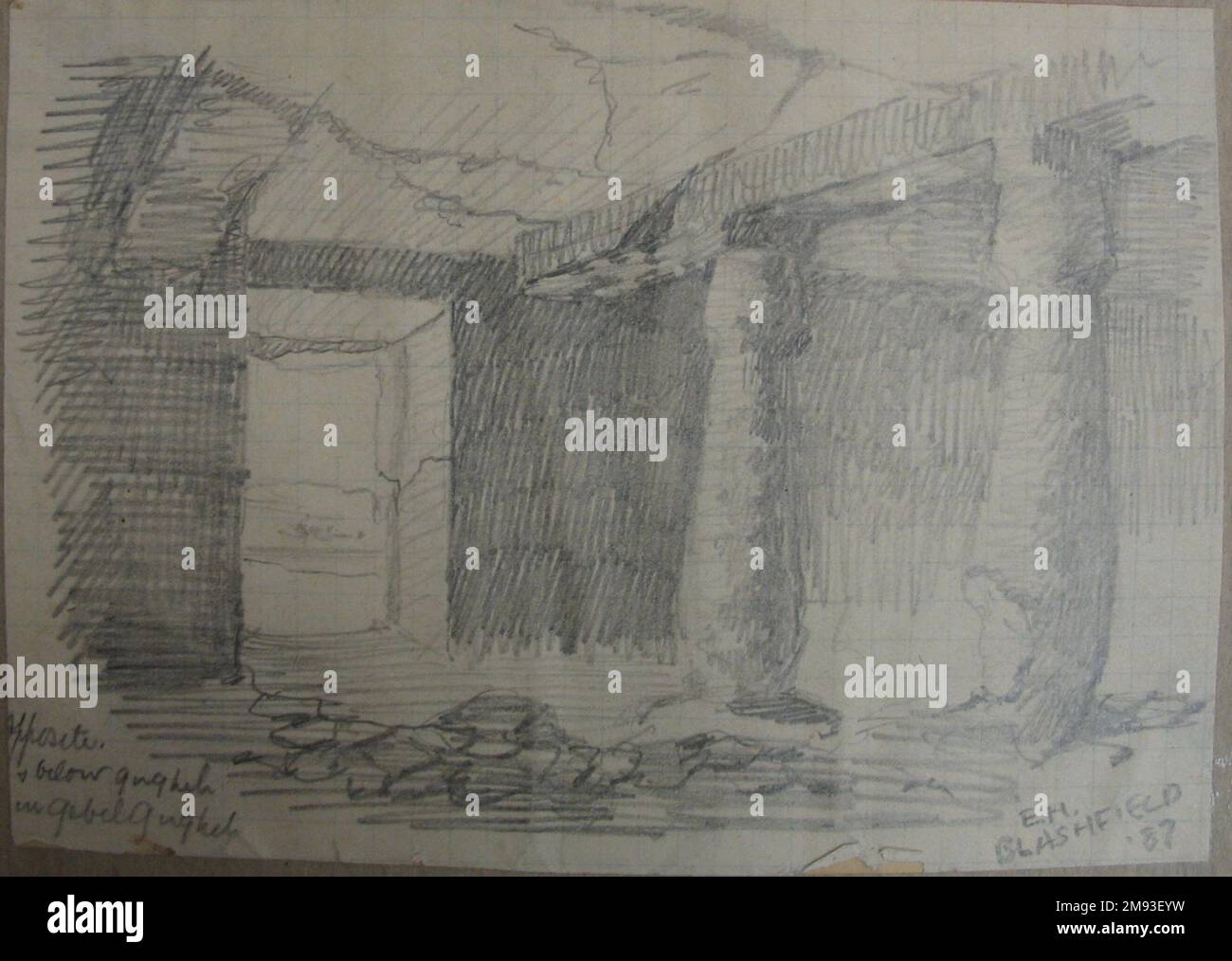 Rock-Cut Tomb at Desrel Melek Edwin Howland Blashfield (American, 1848 ...