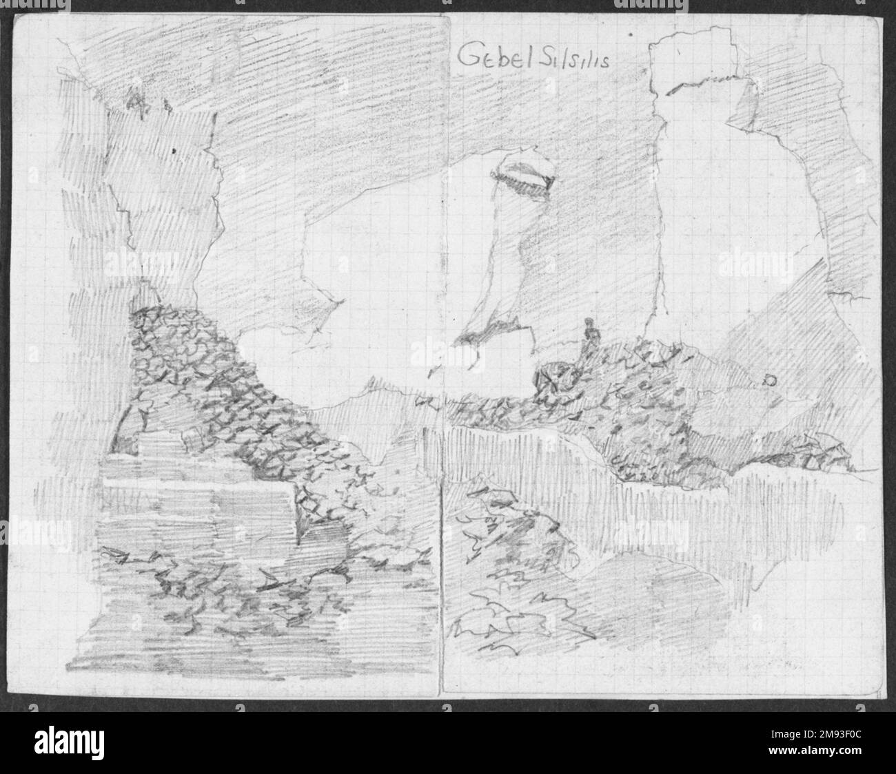 Gebel Silsila Edwin Howland Blashfield (American, 1848-1936). Gebel ...