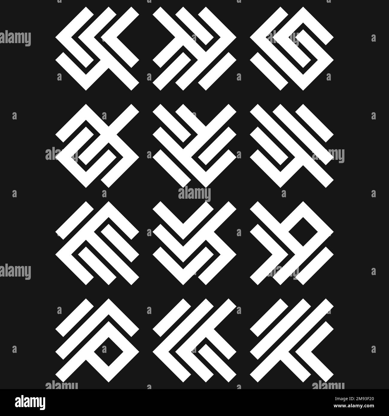 Asemic Glyph writing hieroglyph imitation generative illustration Stock ...