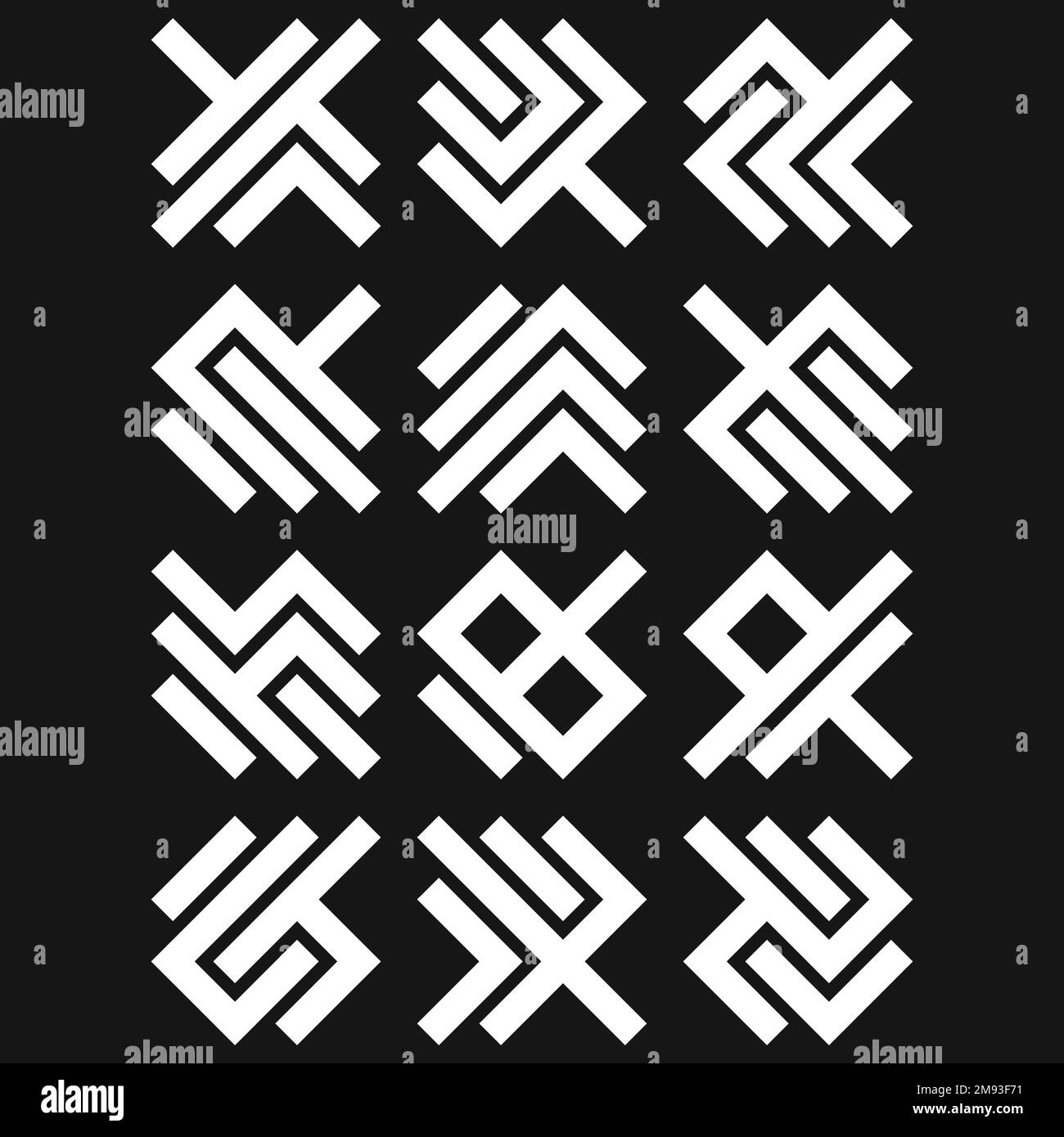 Asemic Glyph writing hieroglyph imitation generative illustration Stock ...
