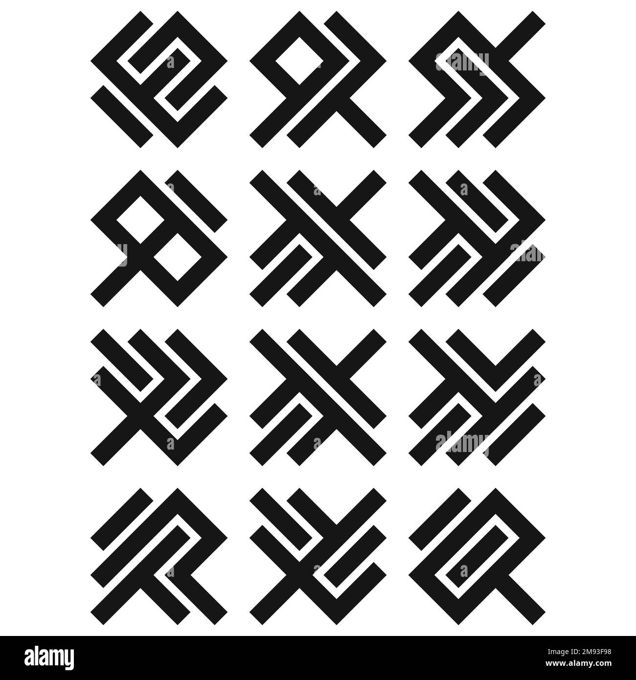Asemic Glyph writing hieroglyph imitation generative illustration Stock ...