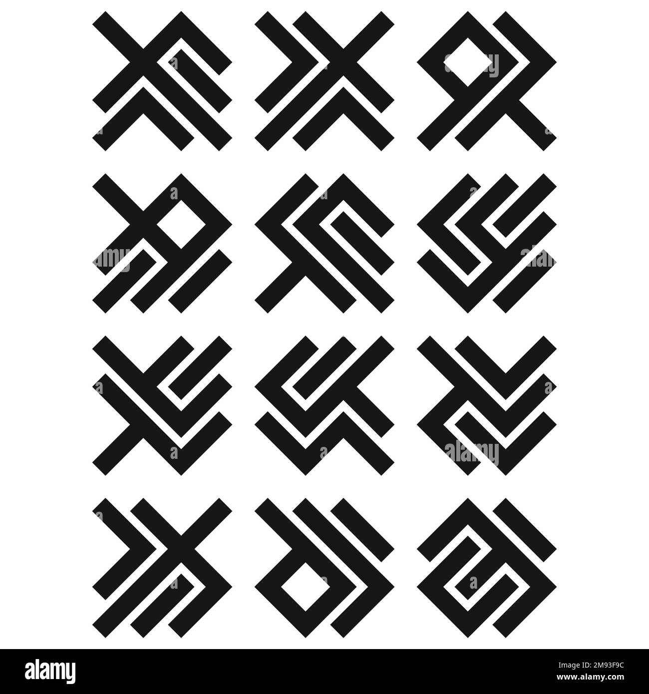 Asemic Glyph writing hieroglyph imitation generative illustration Stock ...