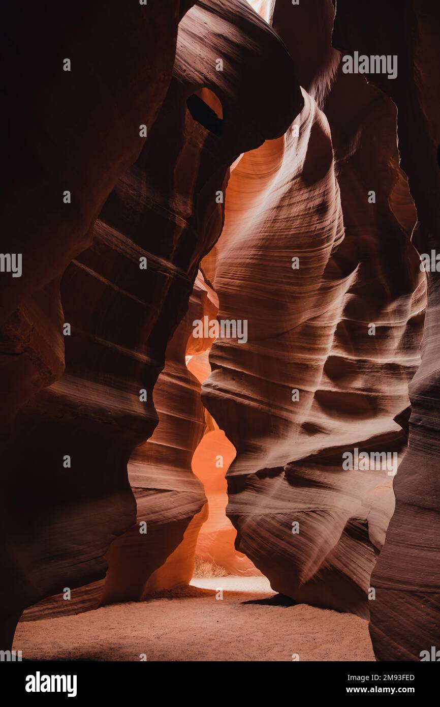 Glowing colors of Upper Antelope Canyon, the famous slot canyon in ...
