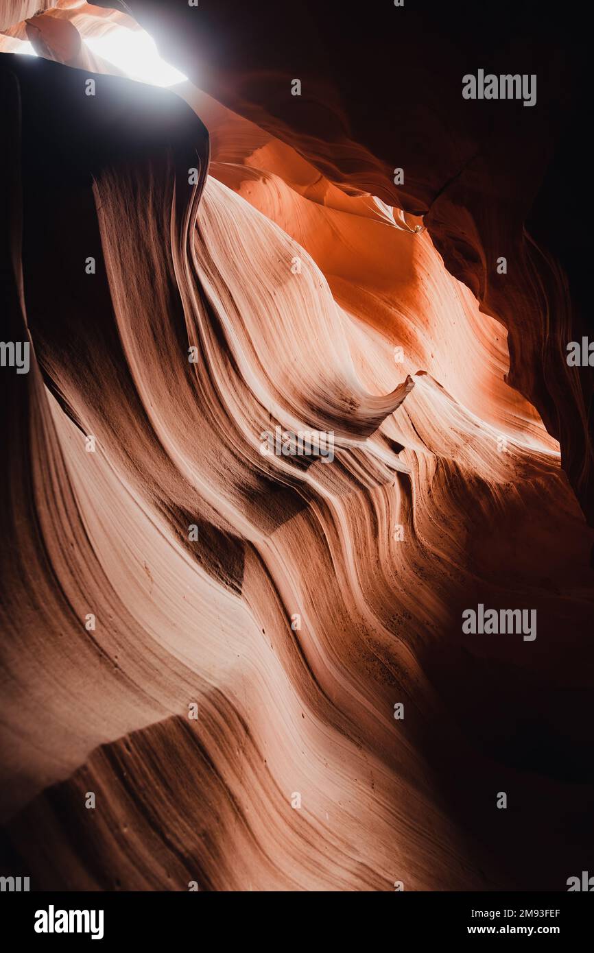 Glowing colors of Upper Antelope Canyon, the famous slot canyon in ...
