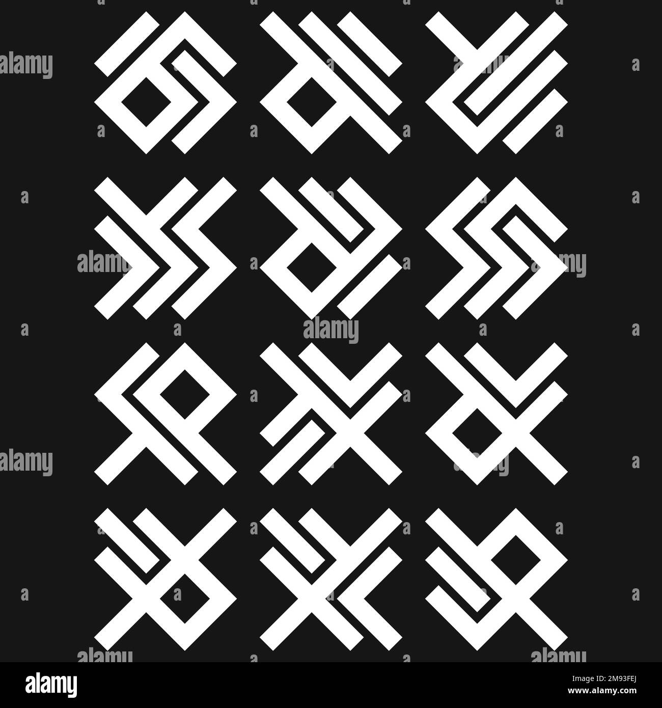 Asemic Glyph writing hieroglyph imitation generative illustration Stock ...