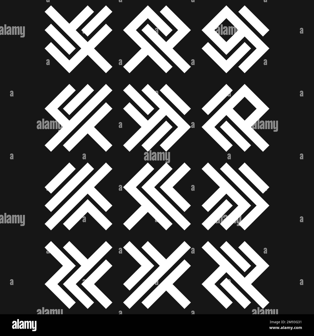 Asemic Glyph writing hieroglyph imitation generative illustration Stock ...