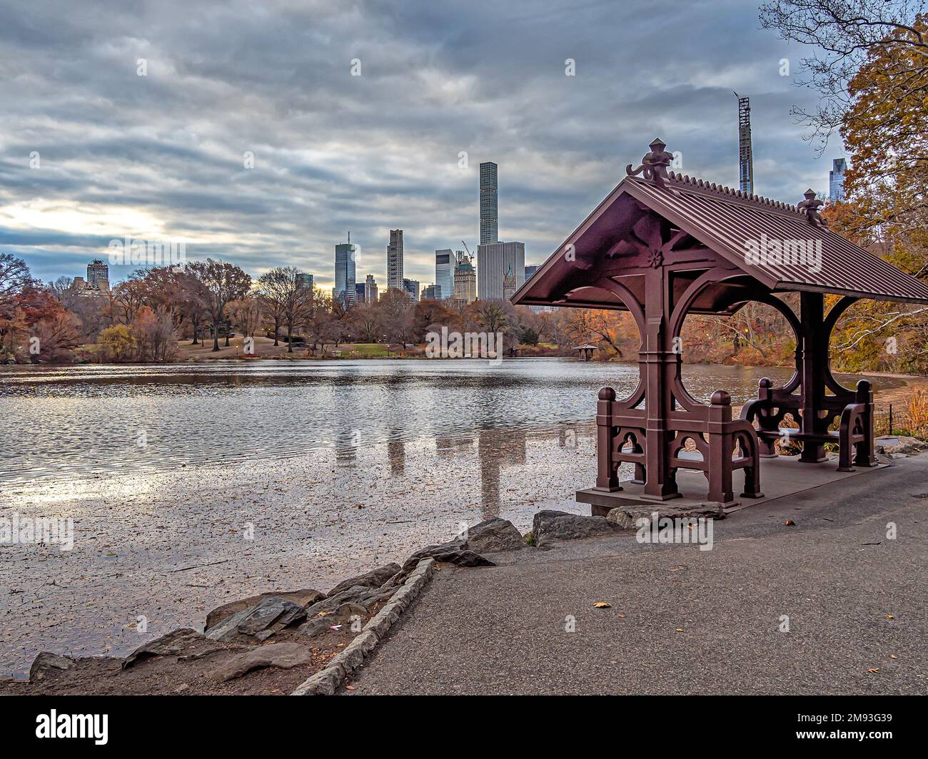 At he lake in Central Park, New York City, Manhattan Stock Photo - Alamy