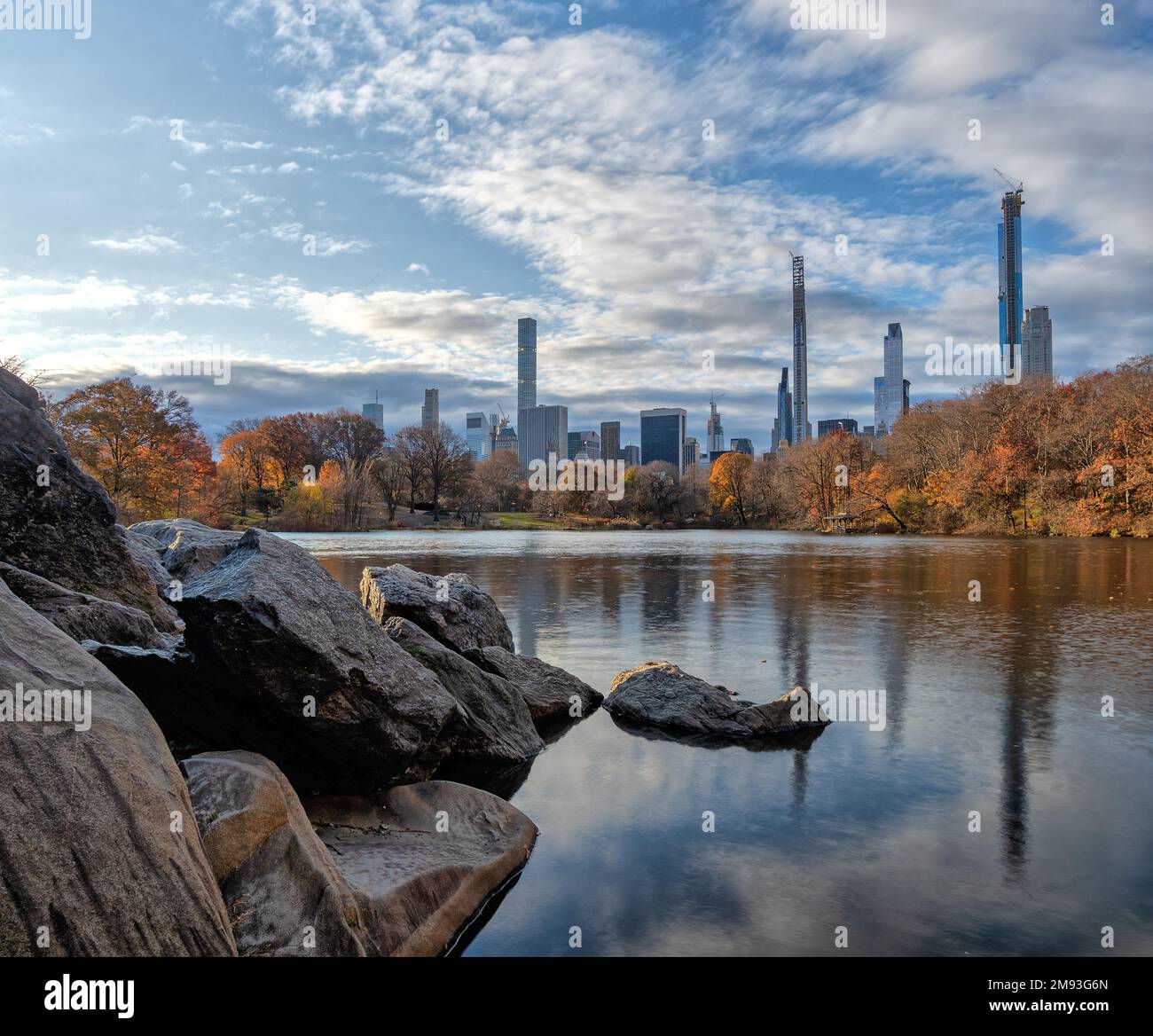 At he lake in Central Park, New York City, Manhattan Stock Photo - Alamy