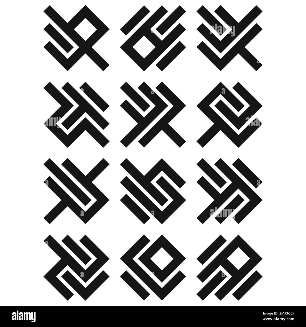 Asemic Glyph writing hieroglyph imitation generative illustration Stock ...