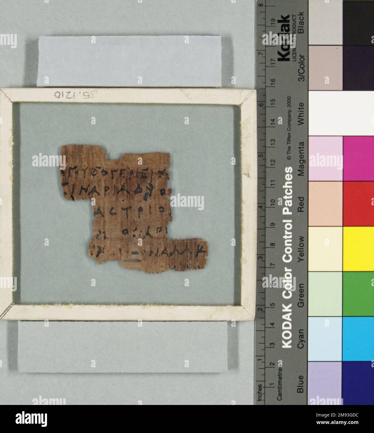 Papyrus Fragment Inscribed in Greek Papyrus Fragment Inscribed in Greek ...