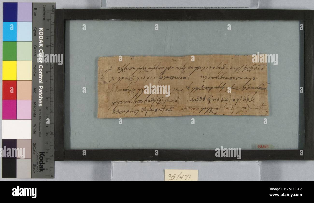 Papyrus Fragment Inscribed in Greek Papyrus Fragment Inscribed in Greek ...