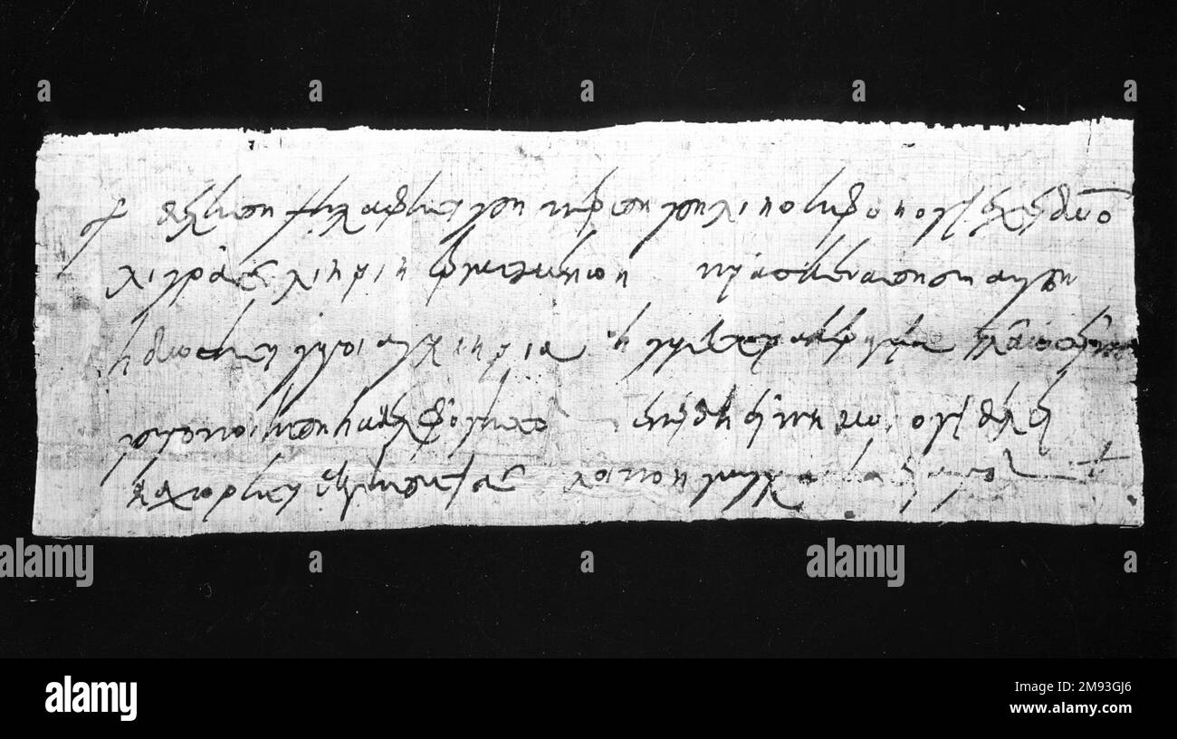 Papyrus Fragment Inscribed in Greek Papyrus Fragment Inscribed in Greek ...