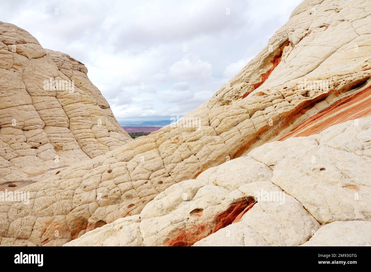 Amazing shapes and colors of moonlike sandstone formations in White ...