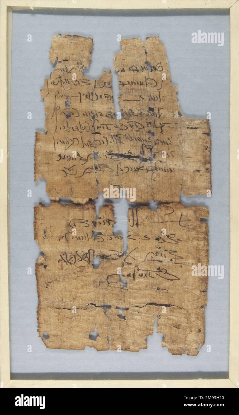 Papyrus Fragments Inscribed in Demotic Papyrus Fragments Inscribed in ...
