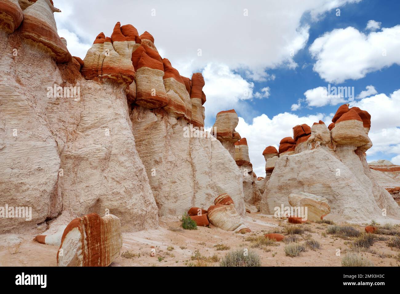 Amazing colors and shapes of sandstone formations of Blue Canyon in ...